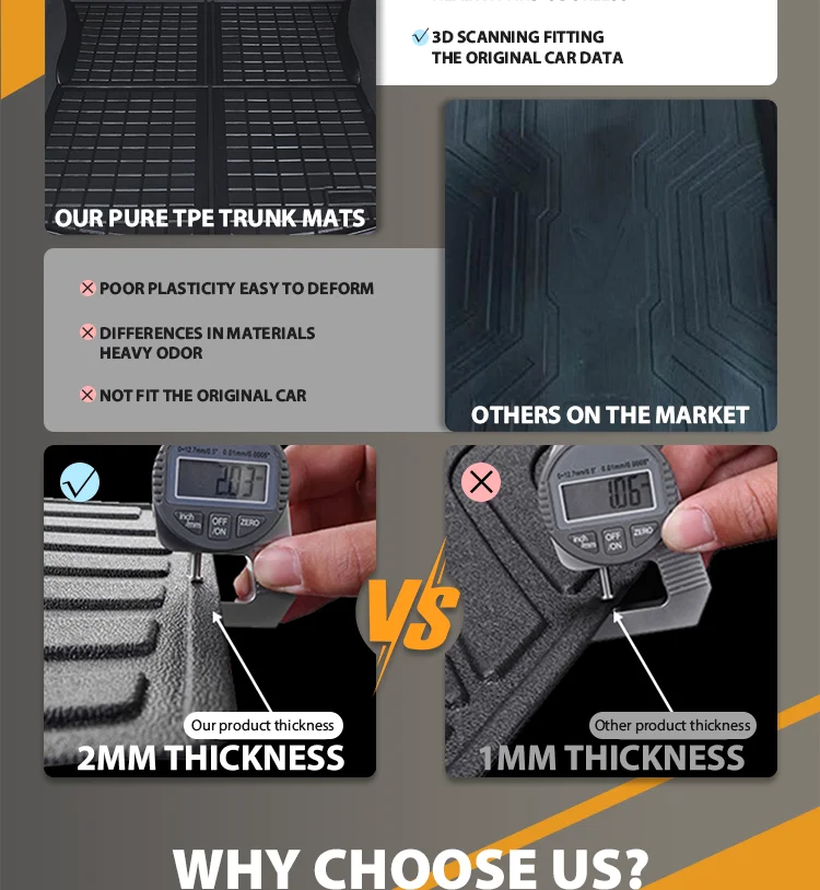 Factory Supply All Weather 3d Tpe Car Trunk Mat For Nissan Qashqai Mat ...