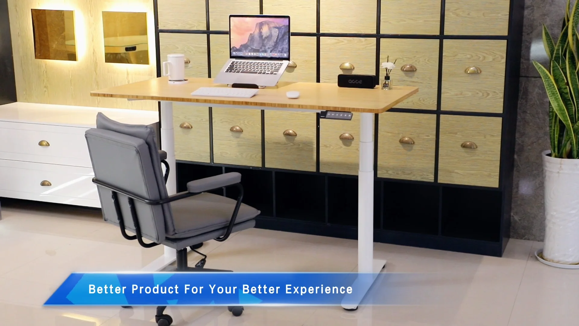 2df3 Electric Smart Table Ergonomic Height Adjustable Stand Up Computer ...