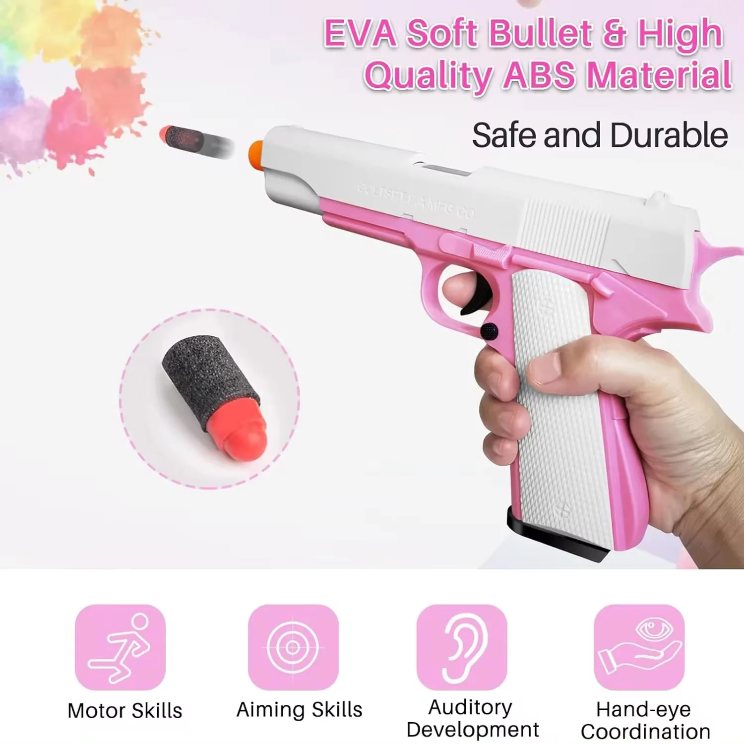 1911 Soft Foam Blaster Toy Gun Shell Ejecting Soft Bullet Toy Gun For ...