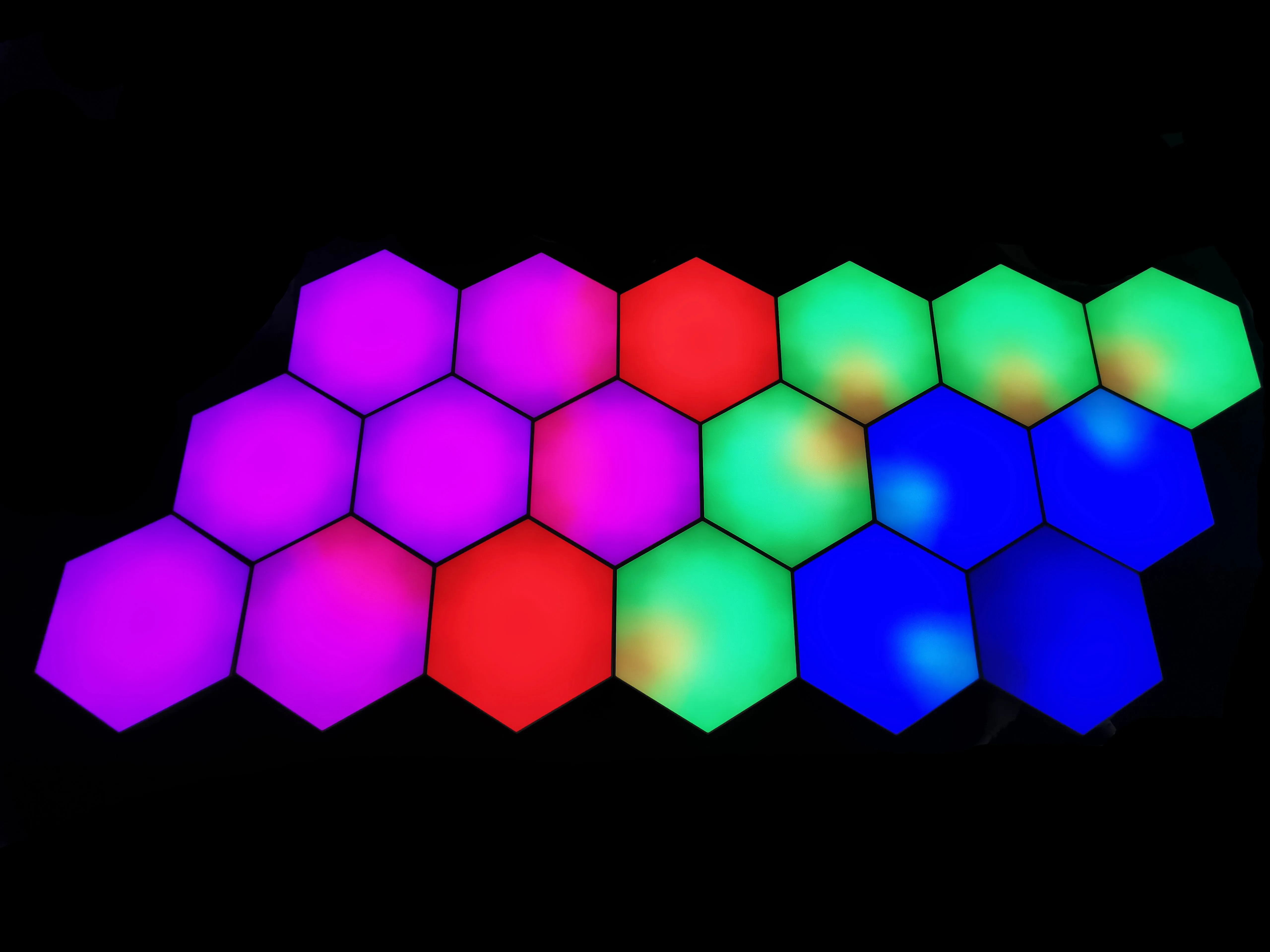 RGB Quantum Light Smart Hexagon Lights Led Hexagonal Modular Lighting ...