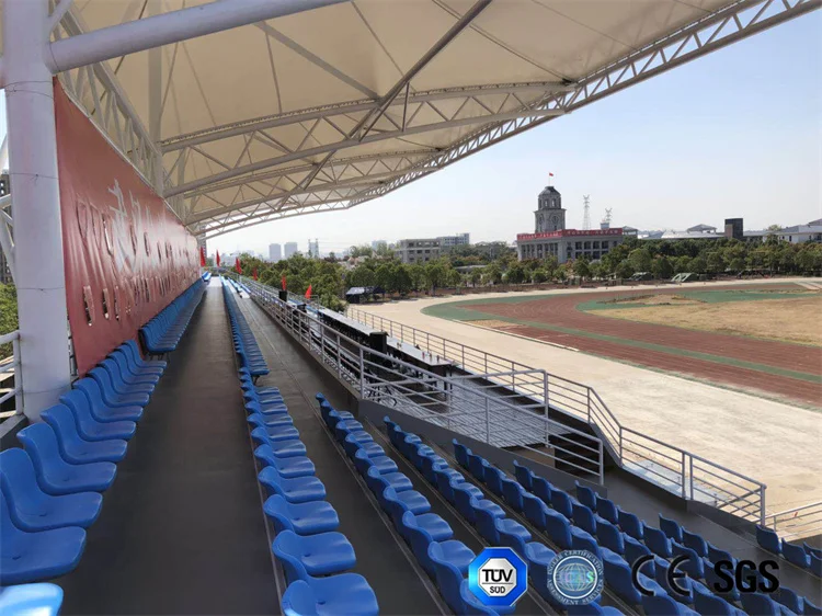 Outdoor Anti-uv Sports Grandstand Stadium Bleacher With Membrane ...