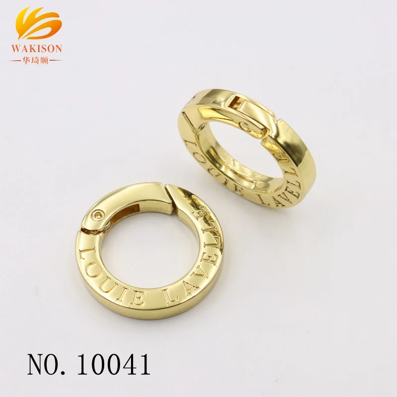 Hanging Nickel Bag Fittings Accessories Engraved Logo Push Gate Spring ...