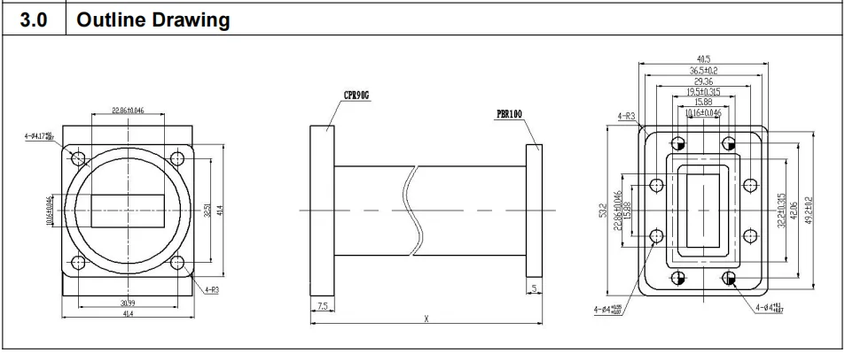 WR90 Flexible Waveguide - High Performance & Customization