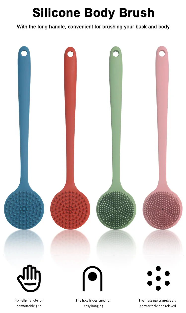 Multifunctional Silicone Rub Massage Bath Brushes Bathroom Cleaning ...