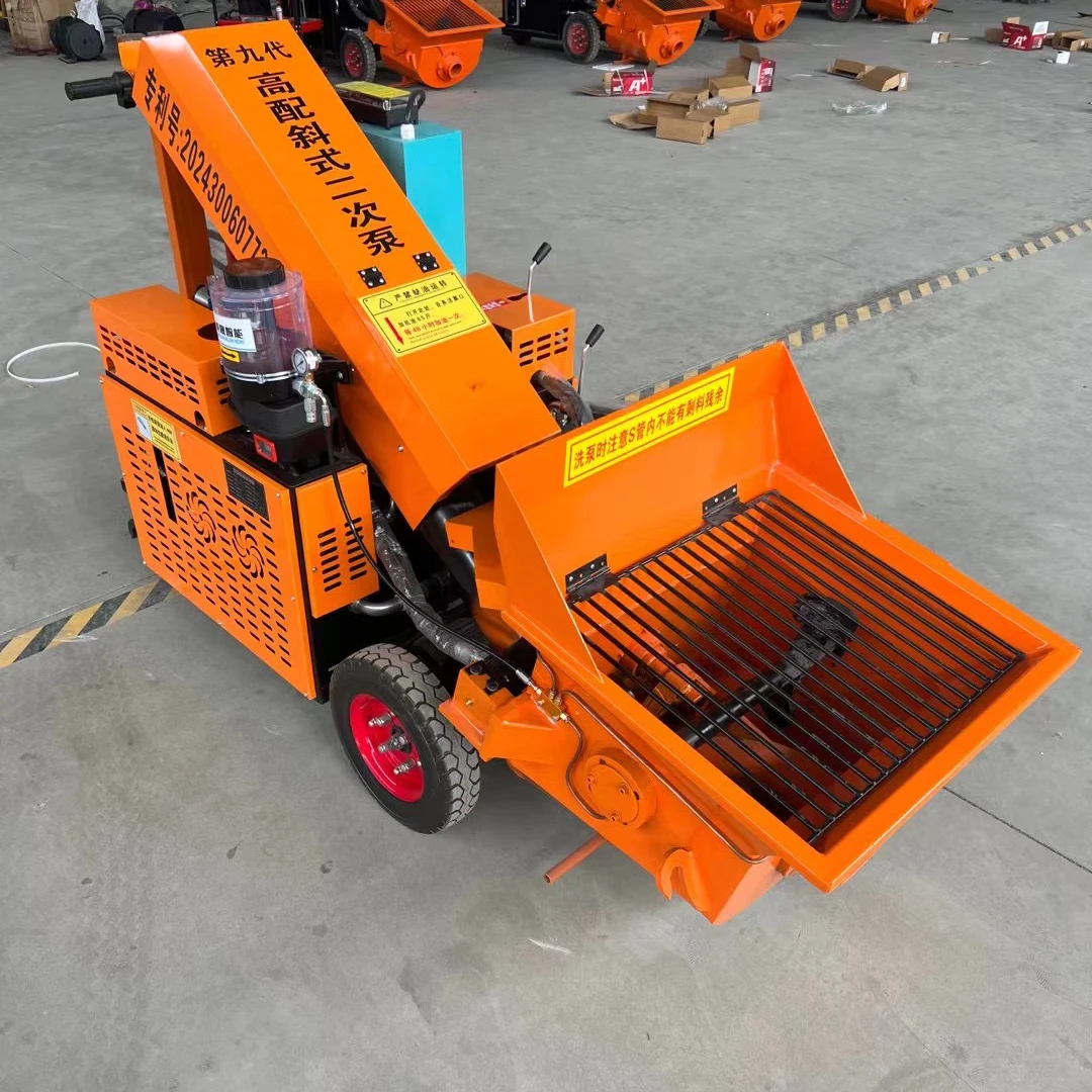 Small Concrete Pump for Confined Spaces 20m Vertical Conveying Distance ...