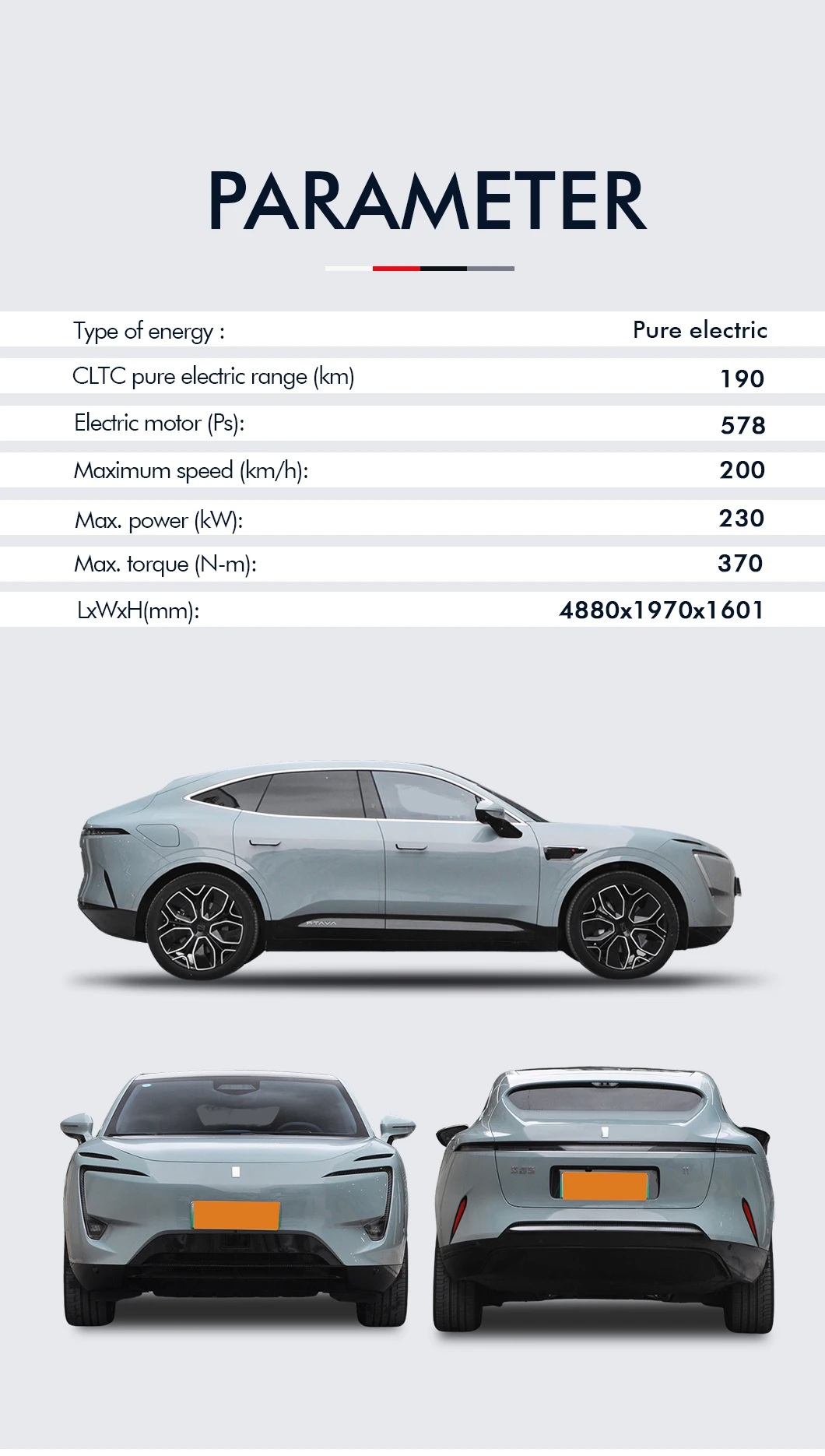 Brand New Electric Car Changan Avatar 11 Avita 11 2023 116-degree Rear ...