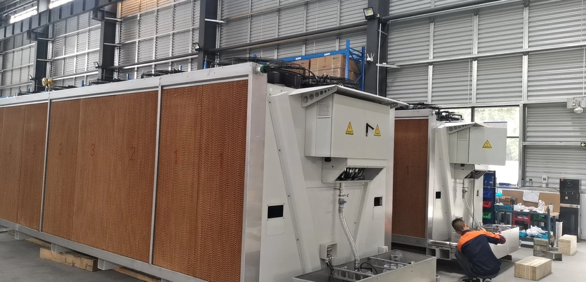 V-Shape Flat Compact Dry Adiabatic Cooling Tower Hibrid Air Coole Dry ...