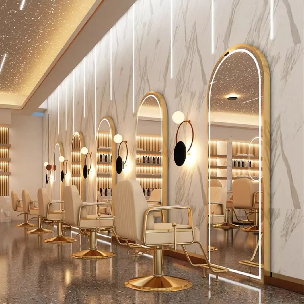 Luxury Modern Led Light Hair Salon Furniture Glass Bathroom Mirror ... Luxury Modern Led Light Hair Salon Furniture Glass Bathroom Mirror ...