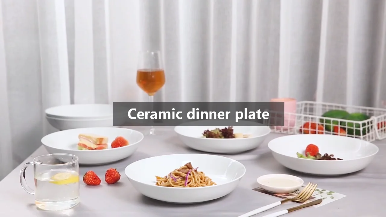 Piring Keramik Terracotta Plate Shiny Earthenware Plate For Pasta,8" 9 ...