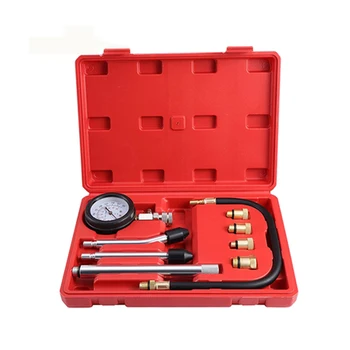 9pcs Petrol Gas Engine Pressure Tester Tool Kit Cylinder Compression ...