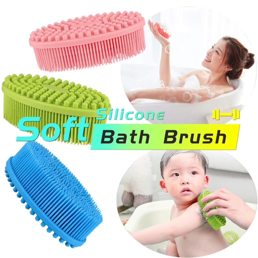 Eco Friendly Shower Body Skin Silicone Exfoliating Bath Scrubber ...