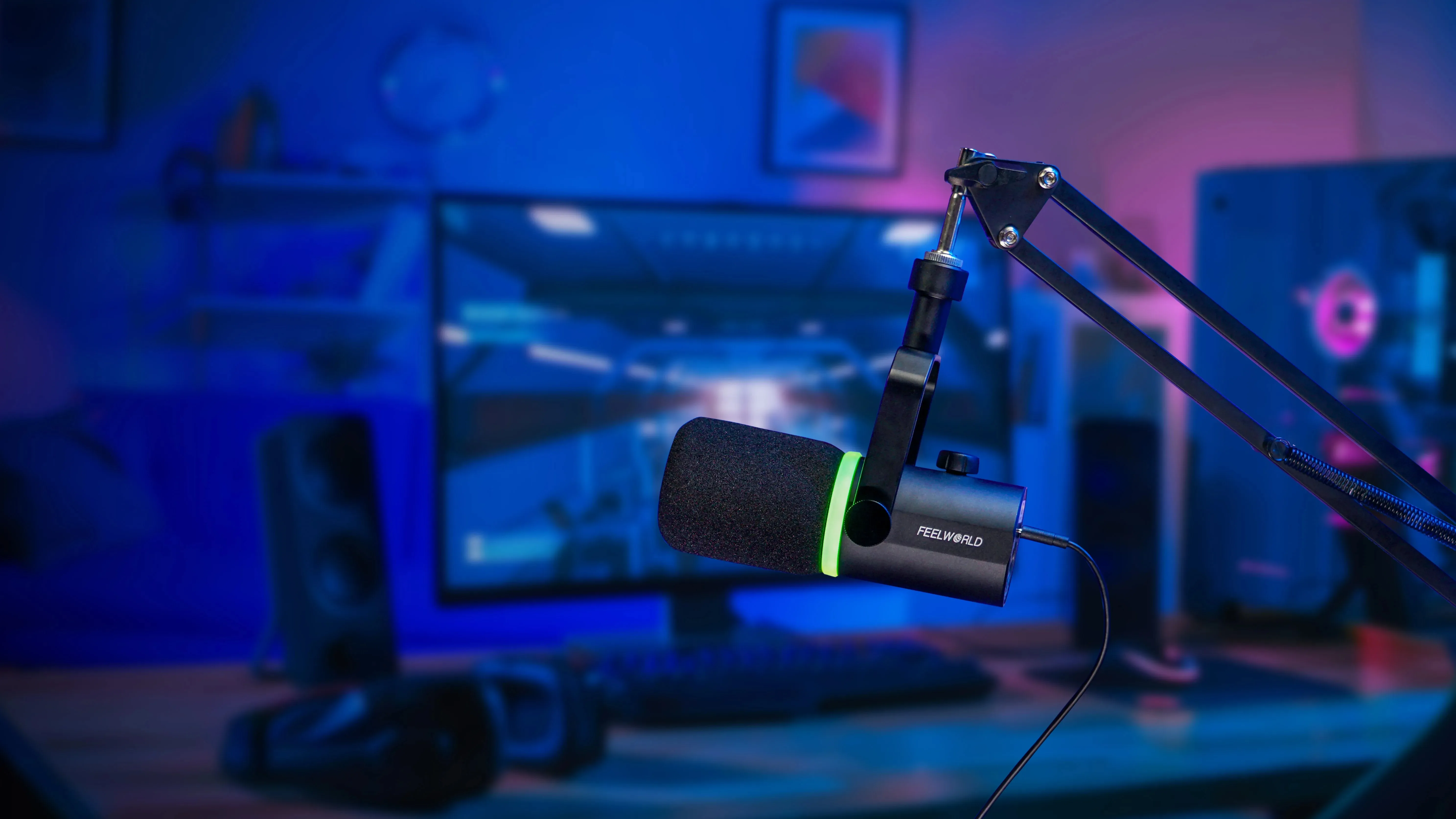 Feelworld Pm1 Xlr/usb Dynamic Microphone For Podcasting Recording ...