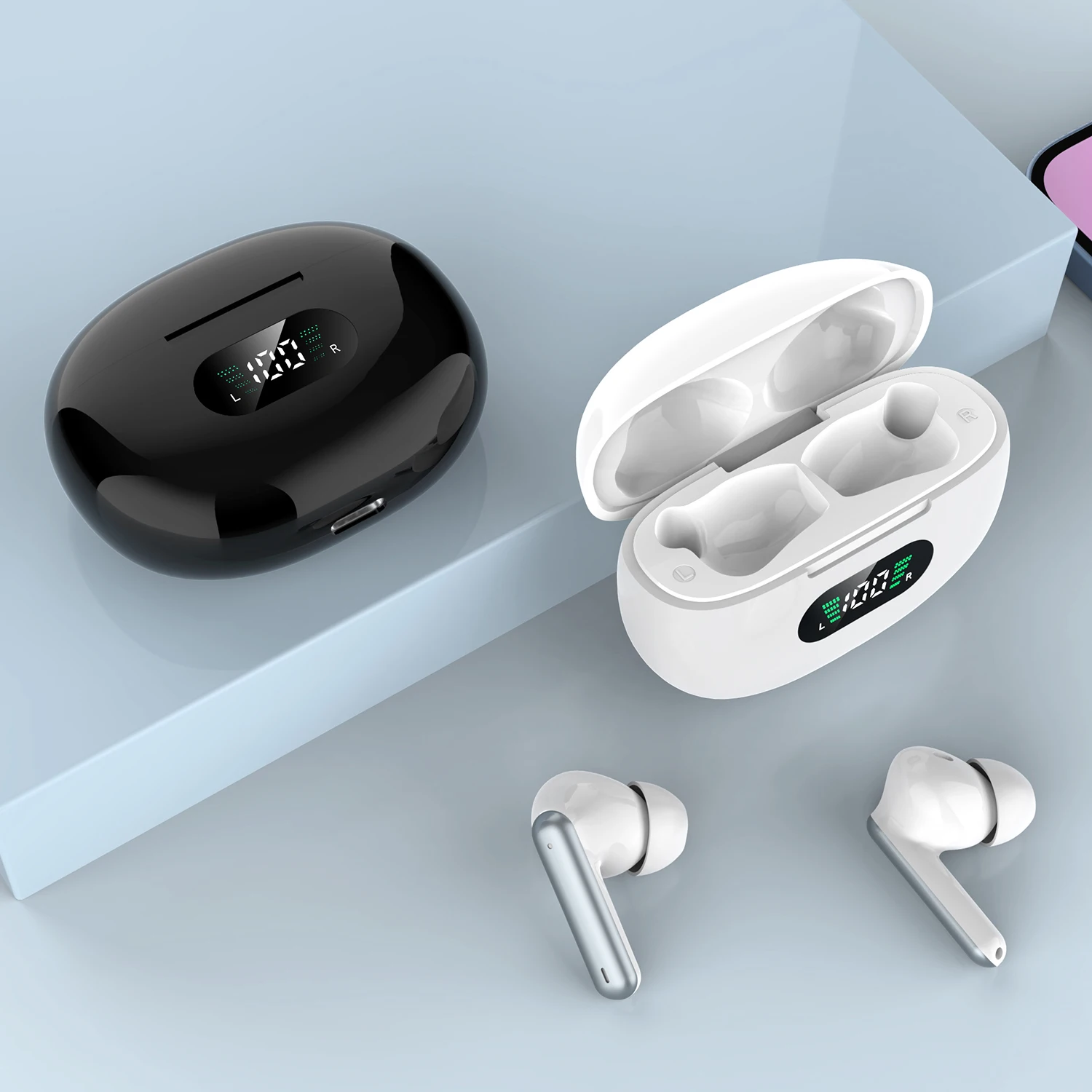 Top Sale Led Digital Display Anc & 4 Mic Enc Wireless Earbuds Bluetooth ...