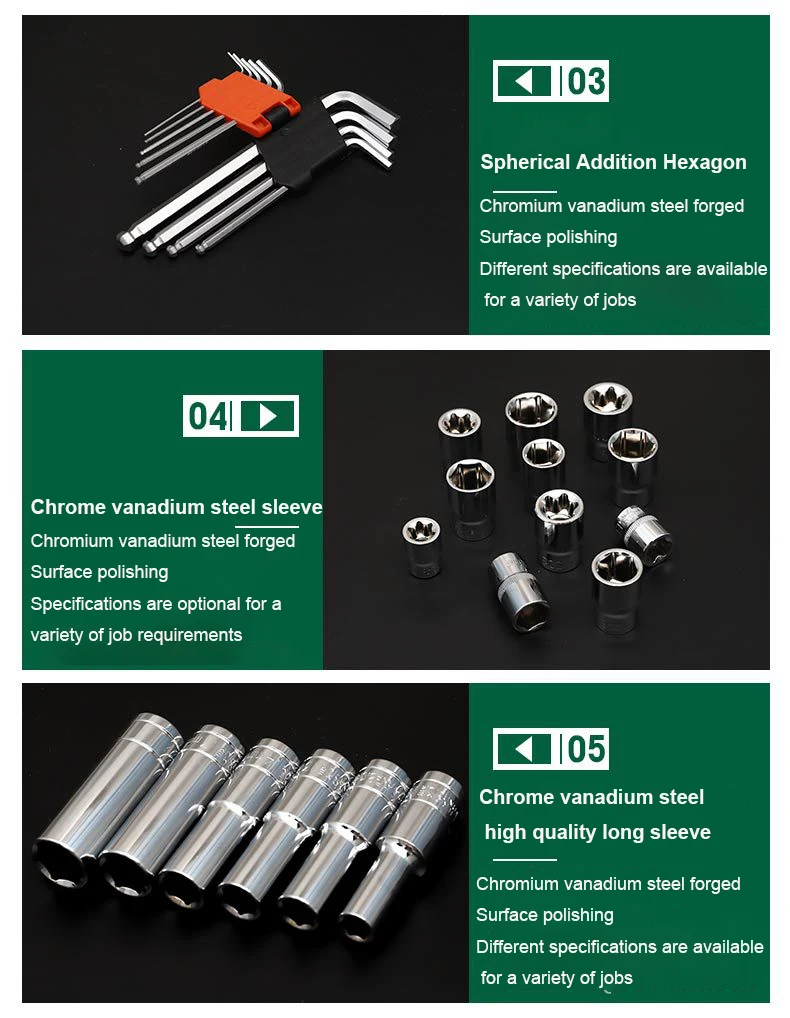 Probon Hand Tool Set - 32-172PCS Professional Tools for Car Repair