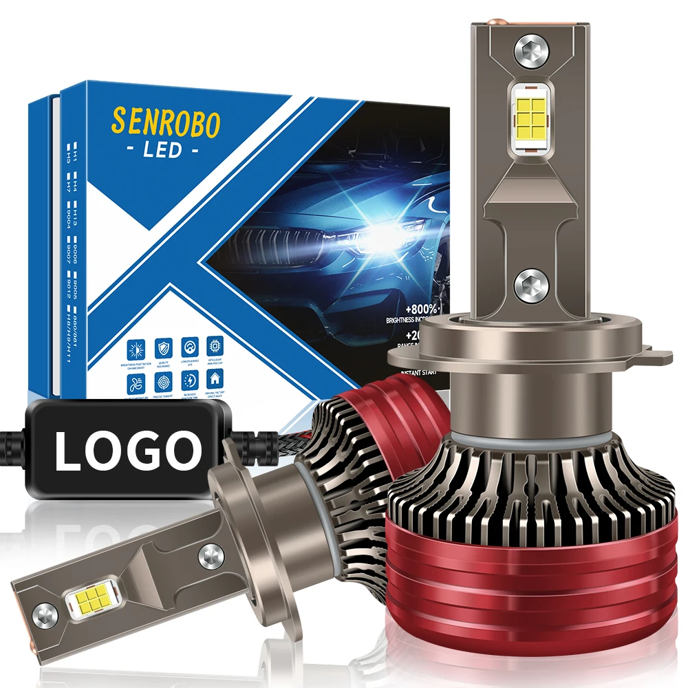 SENROBO K11 Most Popular 80W Car LED Headlights Universal H4 H11 9005 ...