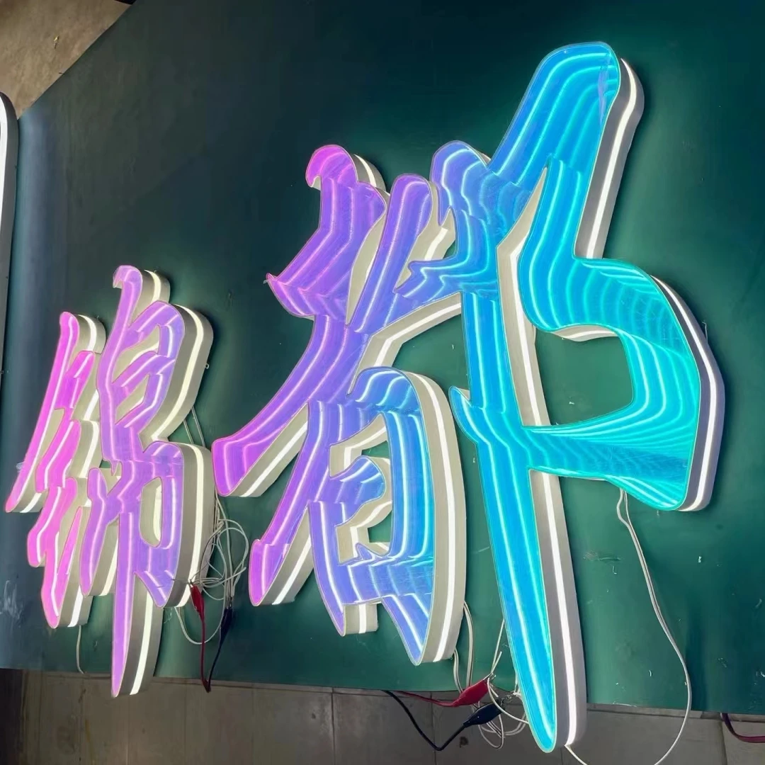 Infinity Mirror LED Letters - Customizable Acrylic Signs