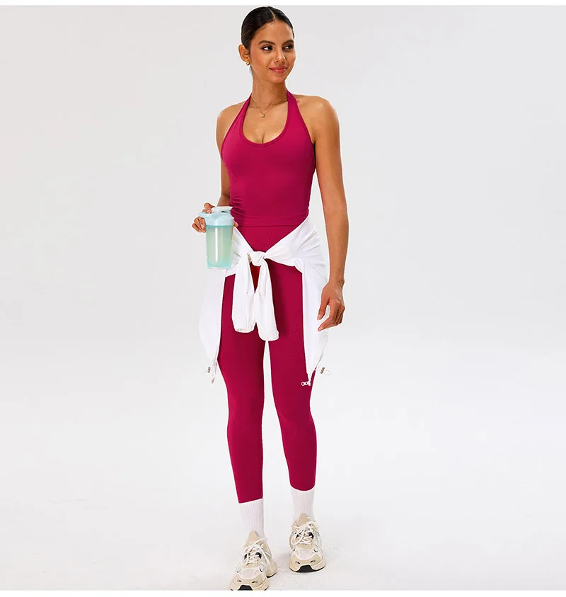 MS1137 New Styles Halter Neck Sleeveless Running Fitness Sportswear ...