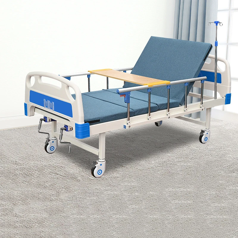 Medical Two Crank Manual Hospital Bed with ABS Headboards