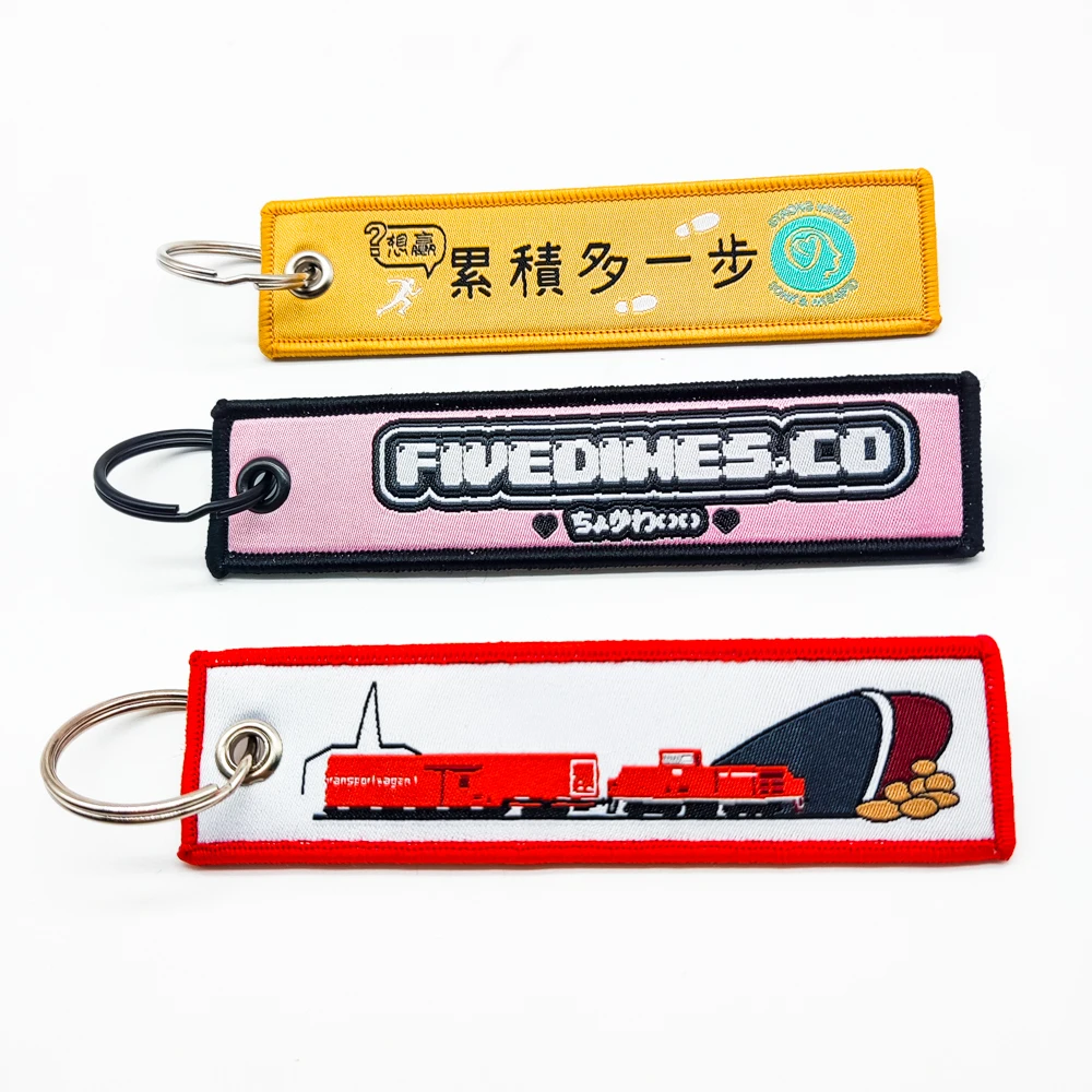 Custom M Event Car Logo Fabric Embroidery Keychains