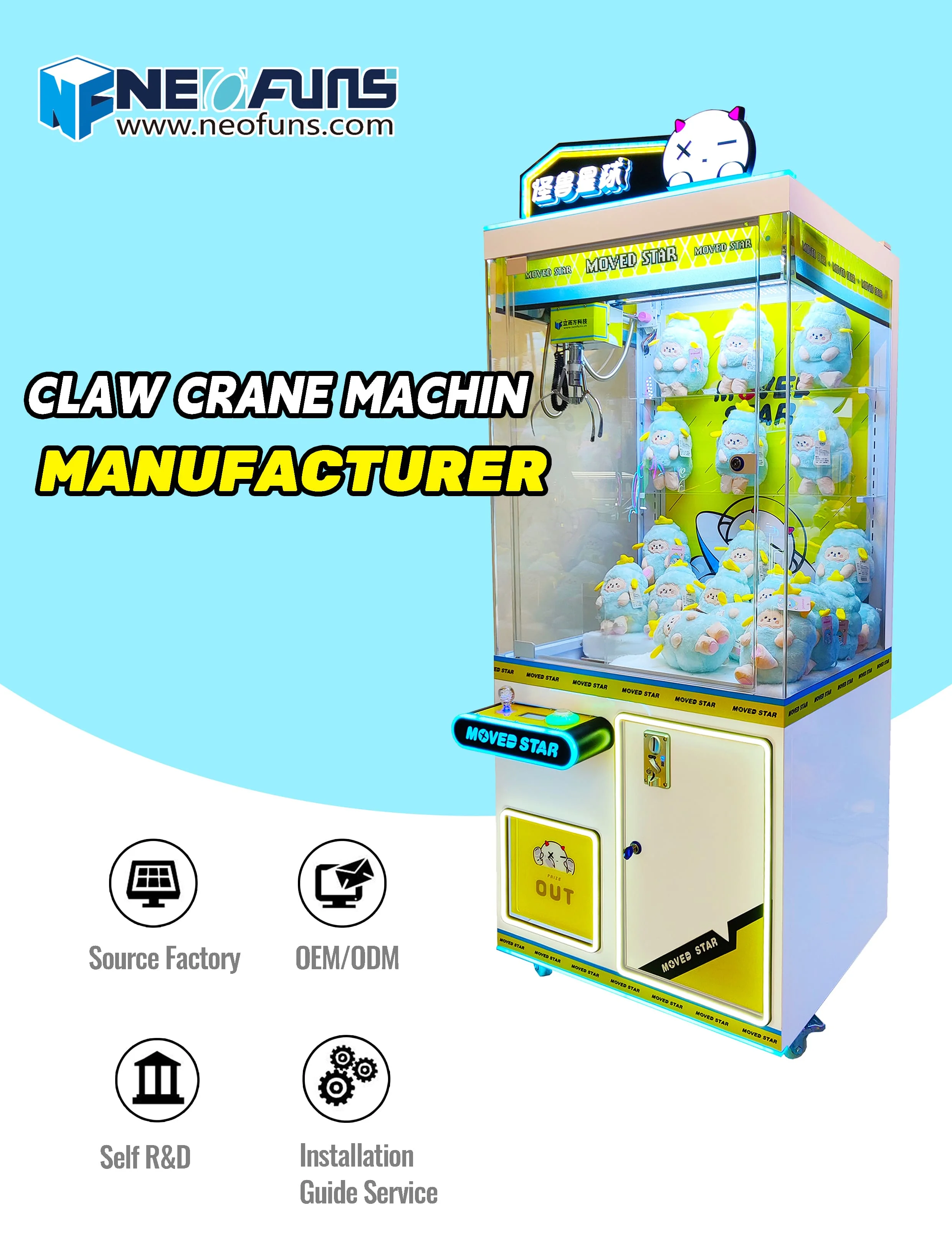 Neofuns Claw Crane Machine - Fun and Customizable Games