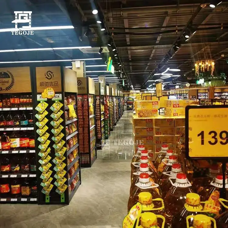 Kainice Store Shelves Retail Store Display Shelves Metal And Wooden ...