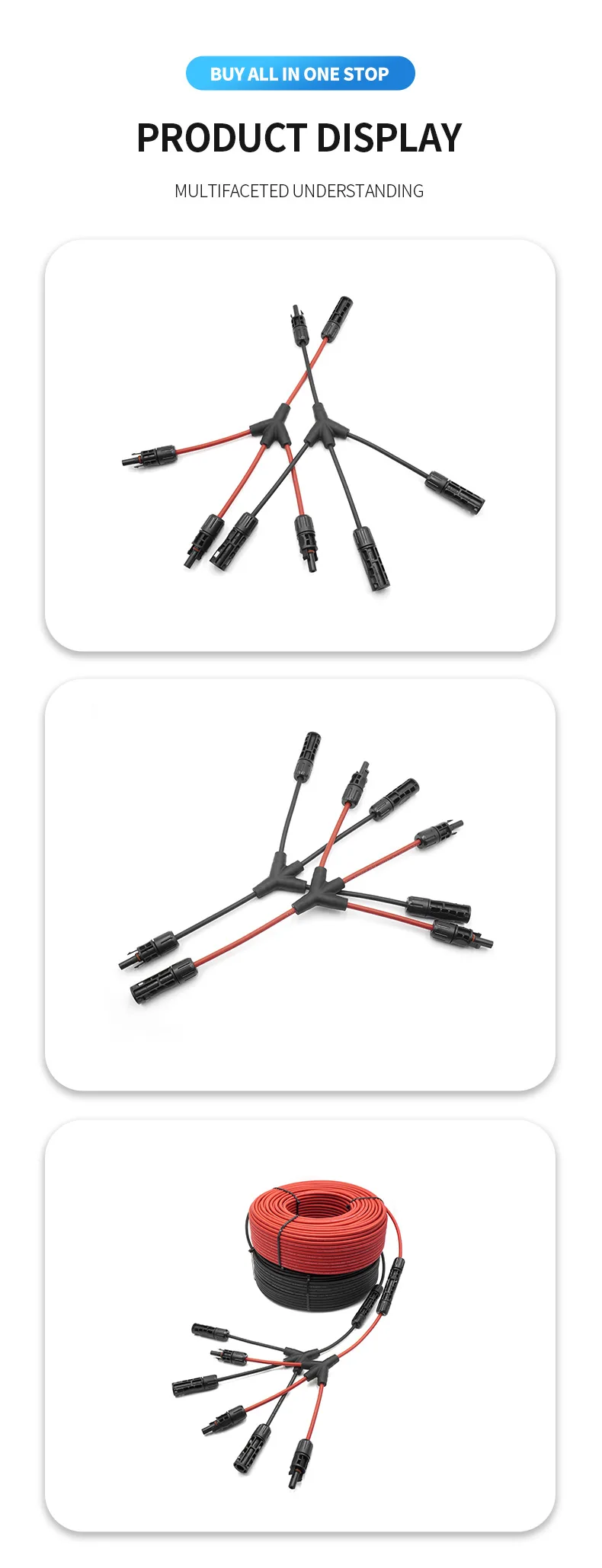 High Quality Y Branch Connector Pntech Pv005-3t1 Dc Solar Connector Pv Solar Panel Cable Ip67 ...