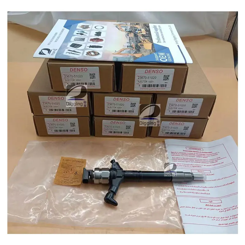 For Toyota Hilux 2KD-FTV 23670-30310 23670-30250 high quality fuel injector 23670-39296 23670 ...