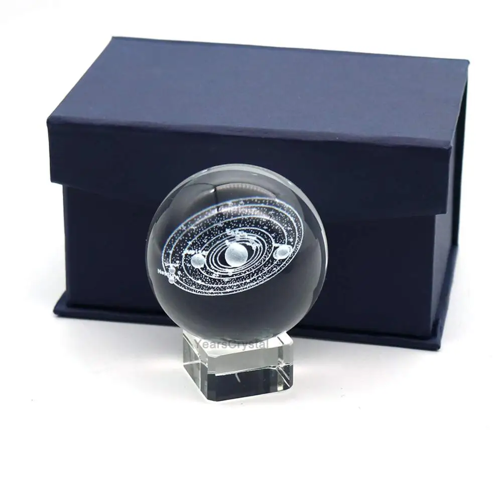 Hotsale 3d Mini Planet Spherical Laser Carving Solar Crystal Ball ...