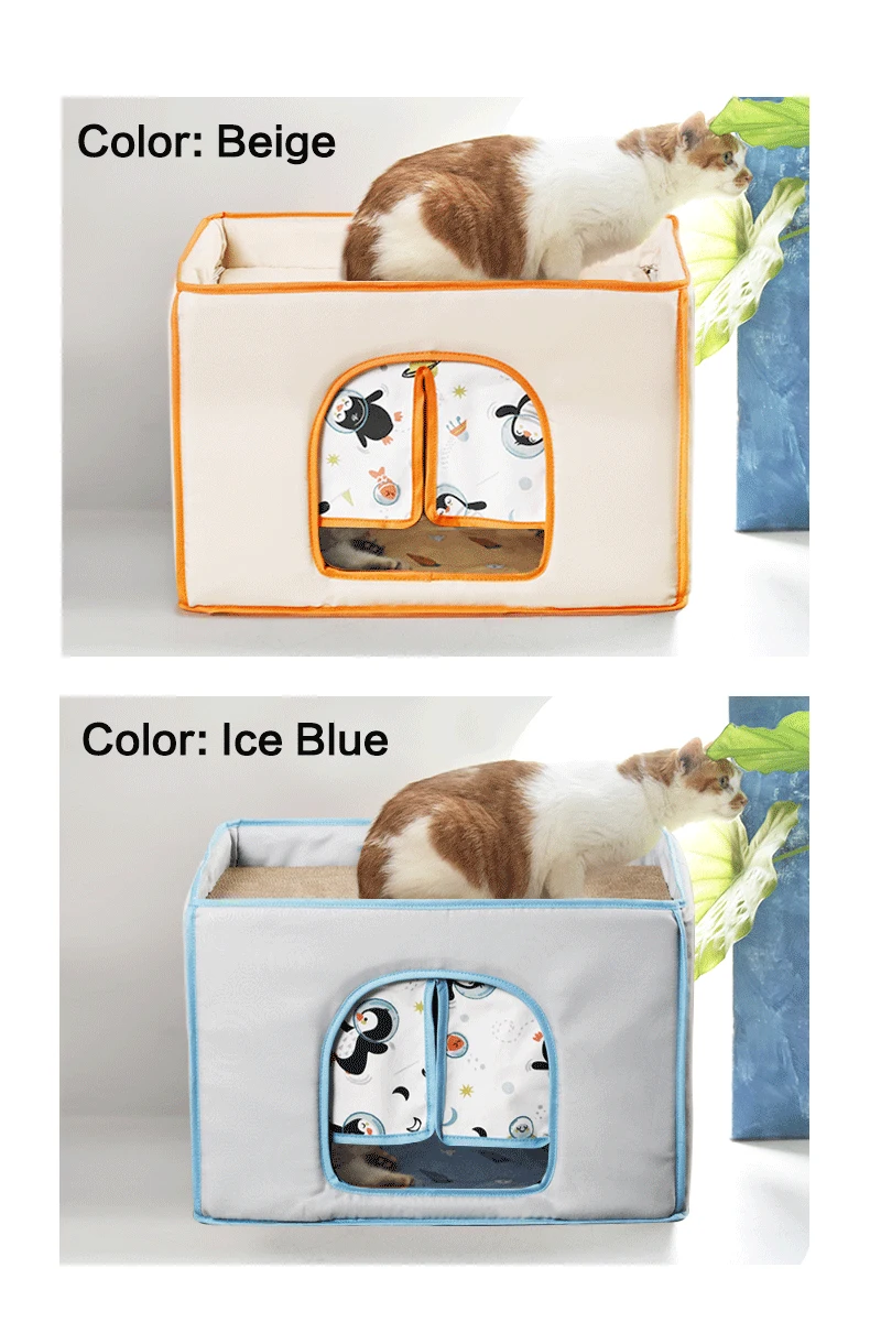 Modern Pet House Bed Cat Box For Truck With Window Scratch Box Board ...