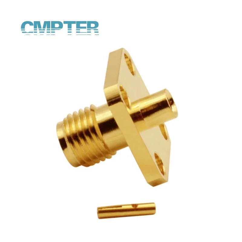 18ghz Sma 4 Hole Flange Connector Solder For Rg405 .086 Cable,Sma Plug Solder Rg405.086 - Buy ...