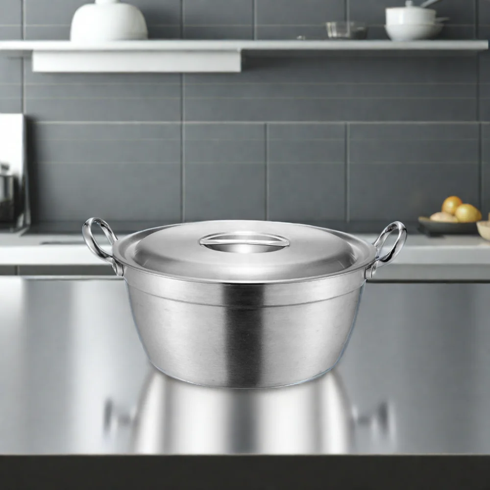 Sandwich Bottom-Large Aluminium Cooking Pots - Durable & Versatile