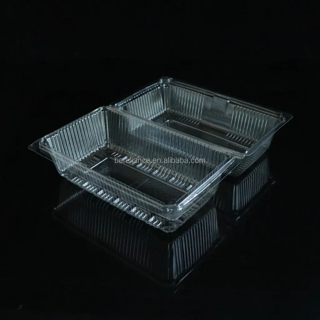 Transparent Clamshell Packing Box for Salad Packaging Disposable PET PS ...