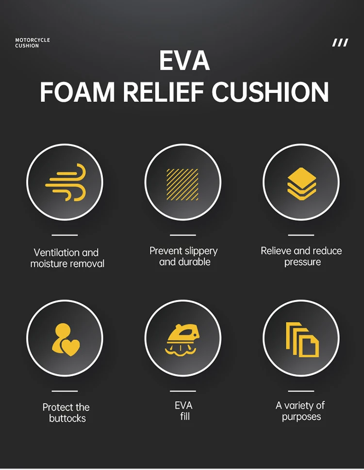 Waterproof EVA Cushion Seat Pad PU Foam Motorcycle Seat Cushion for ...