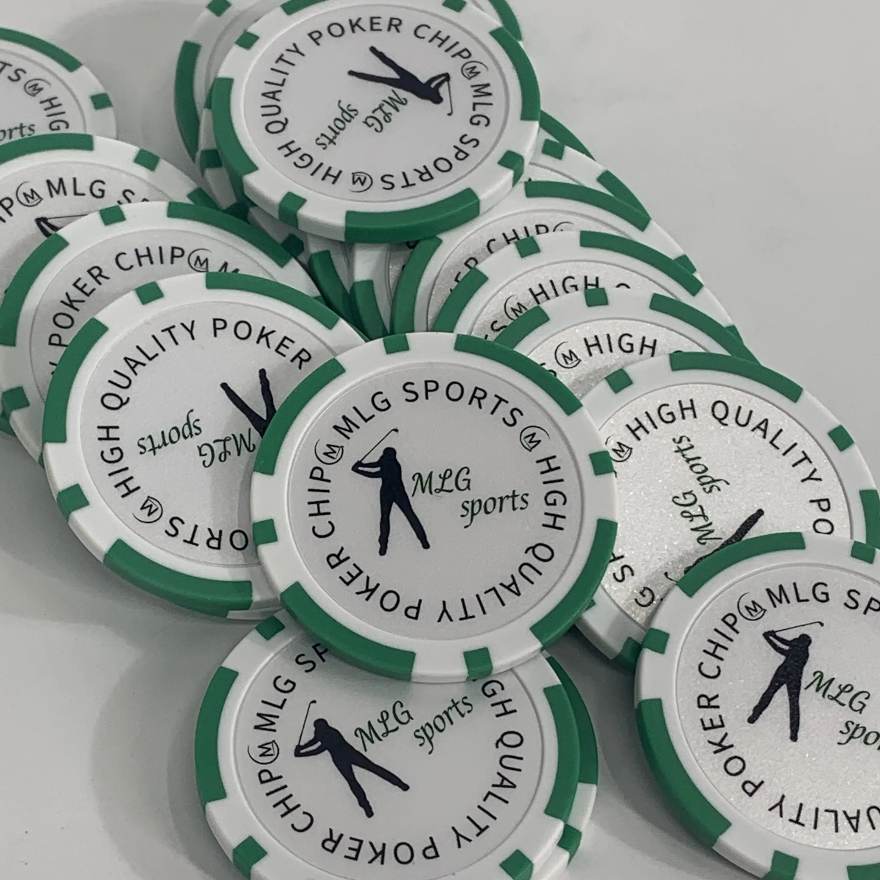 40mm Abs Magnetic Golf Poker Chip Marker For Custom Printing Customize ...