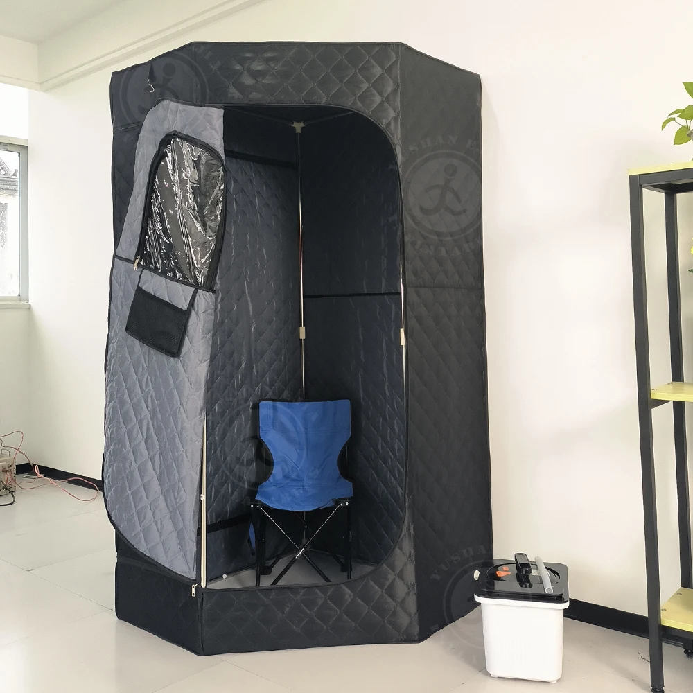 Saunaking Portable Steam Sauna Box Indoor Portable 2.6L Steam Wet Sauna ...