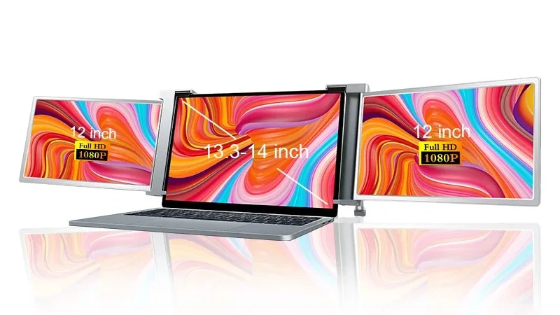 Triple Pantalla Para Laptop Lcd Screen 12 Inches Triple Portable ...