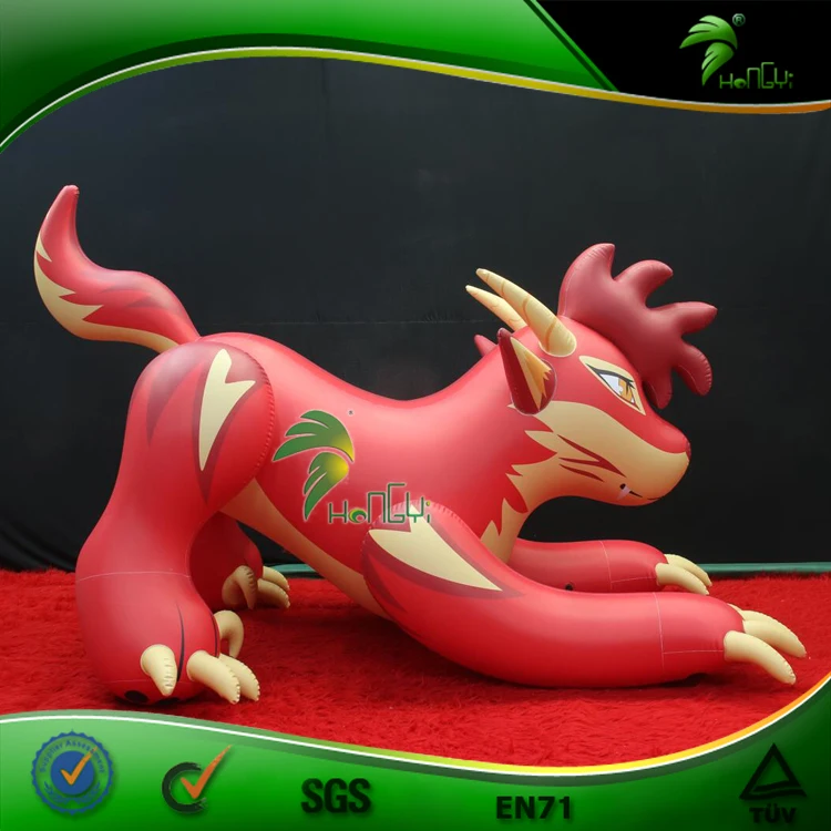 Hongyi Custom Inflatable Red Wolf Dog Big Inflatable Dragon Animal ...
