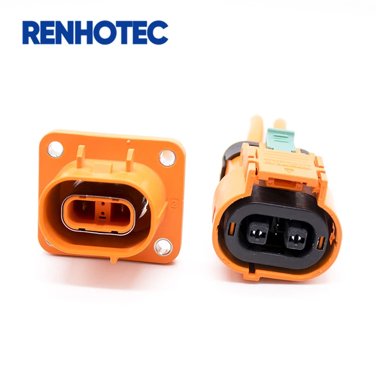 150A High Voltage 1000V DC 2 Pin Plastic Plug Socket HVIL Connector ...