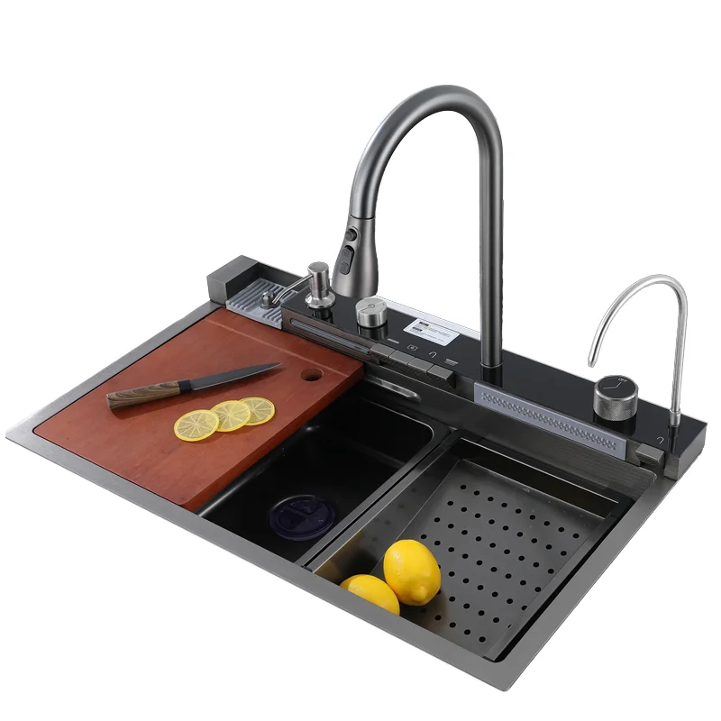 Modern Popular Large Size Stainless Steel Kitchen Sink Counter Nano ...