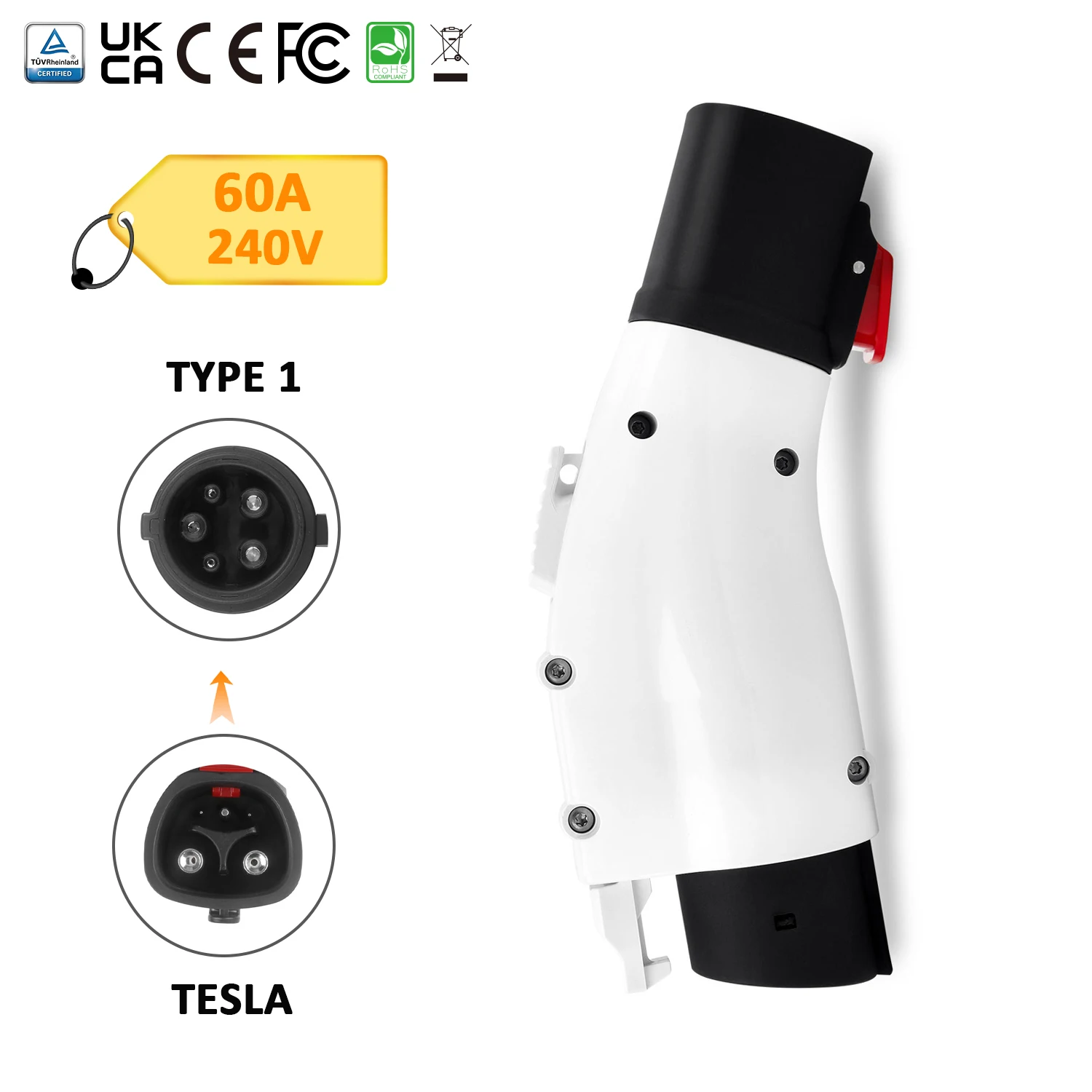 ST-E009 Tesla to J1772 EV Charging Adapter Converter
