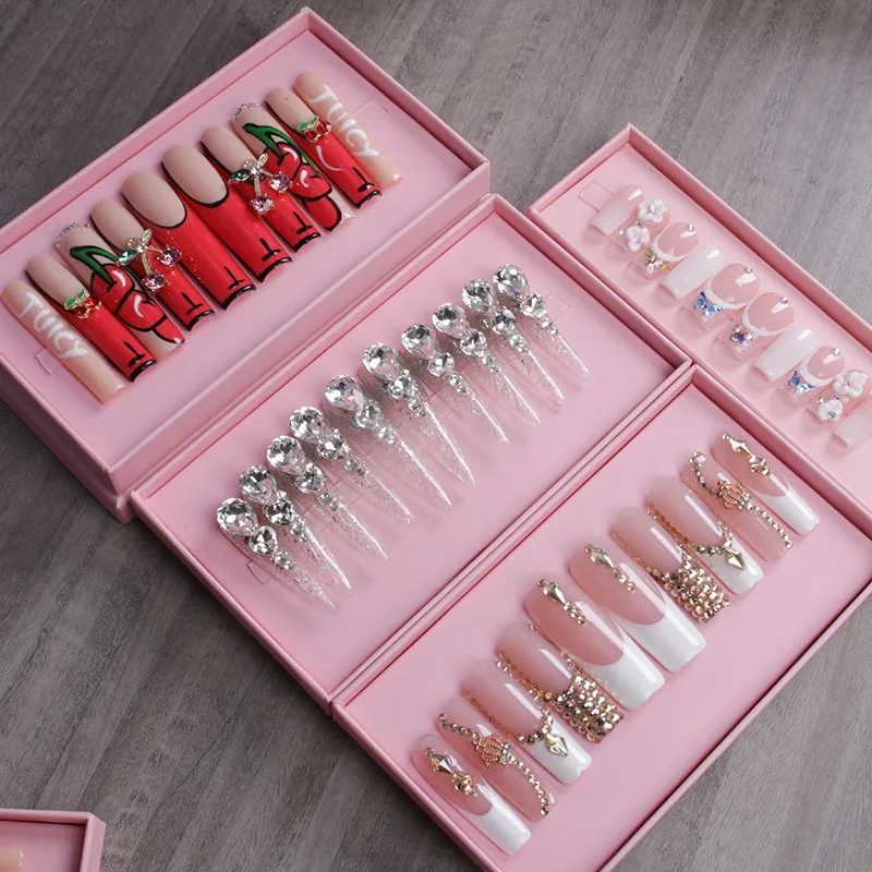 Salon Quality Handmade Luxury Nail Packing Box 3D Nail Art Design Full ...