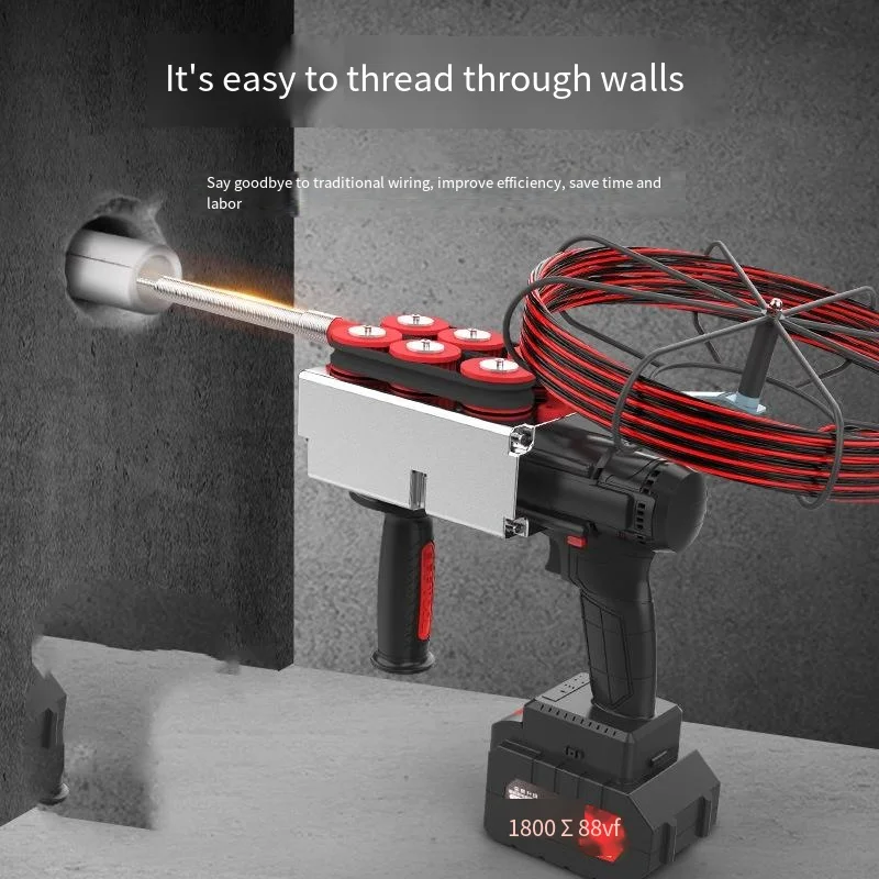 Brushless Lithium Wire Threading Machine Rechargeable Cable Puller ...