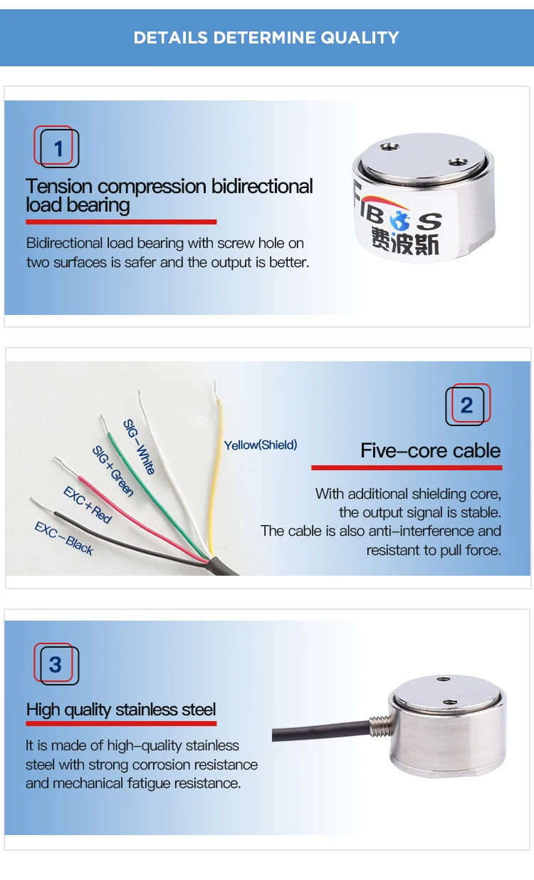 Fibos FA402B Stainless Steel Compression Force Sensor Column Type ...