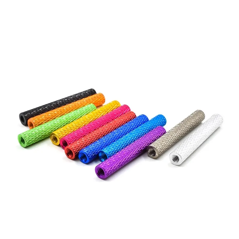 Free Sample Colored M3 Aluminum Knurled Standoff Spacers