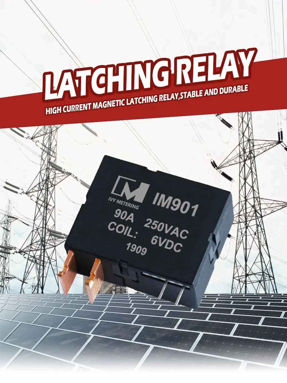 Relé de enganche magnético para sistema de Control automático, doble ...