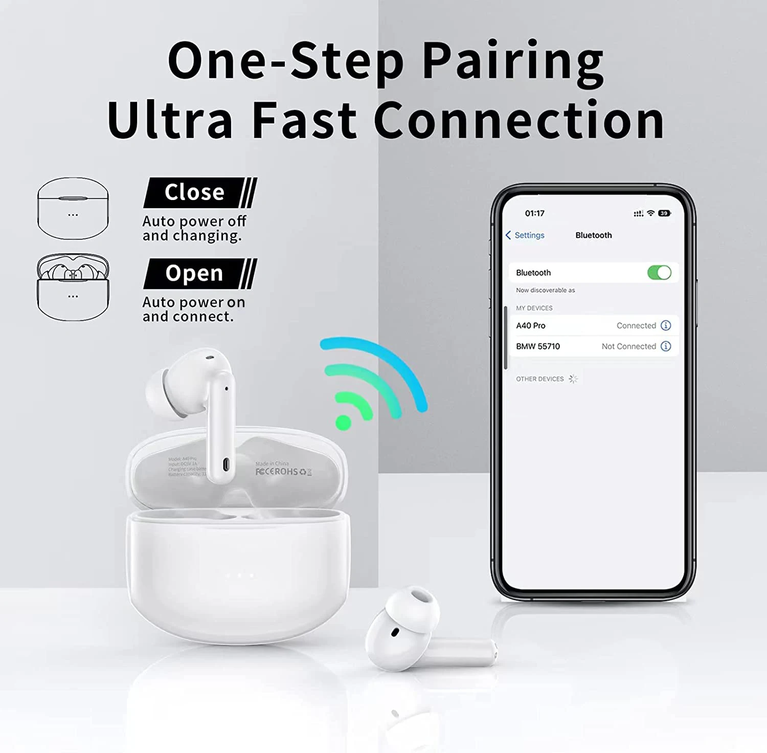 True Wireless Earbuds Environmental Noise Cancellation Deep Bass for 5. ...
