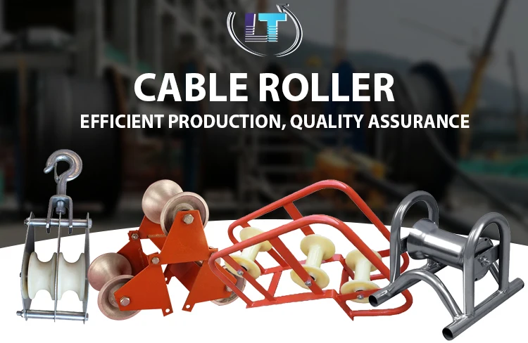 Heavy Duty Ground Triple Nylon And Aluminum Corner Cable Laying Roller ...