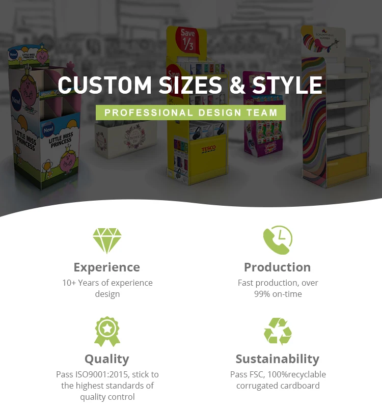 Cardboard Hanging Counter Stands Glossy Counter Keychain Display Stand ...