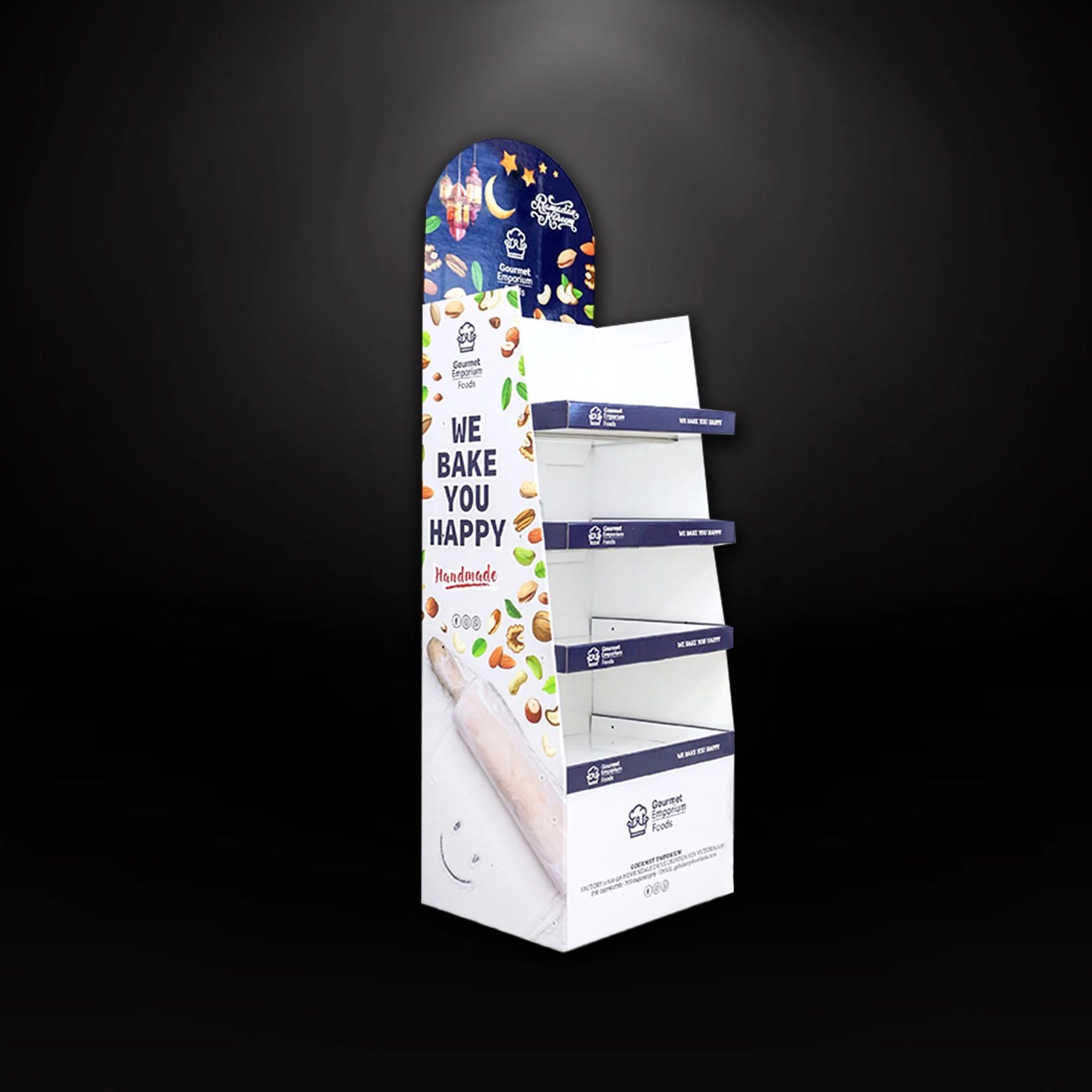 Retail Promotion Stackable Free Standing Point Of Sale Die Cut Grocery ...