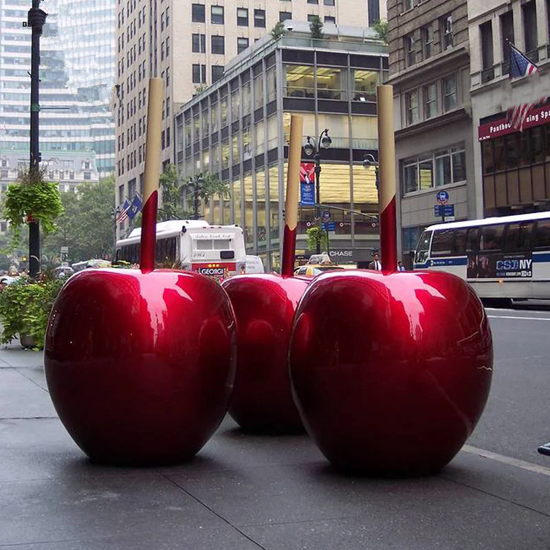 Large Modern Decorative Fruit - Fiberglass Apple Sculptures